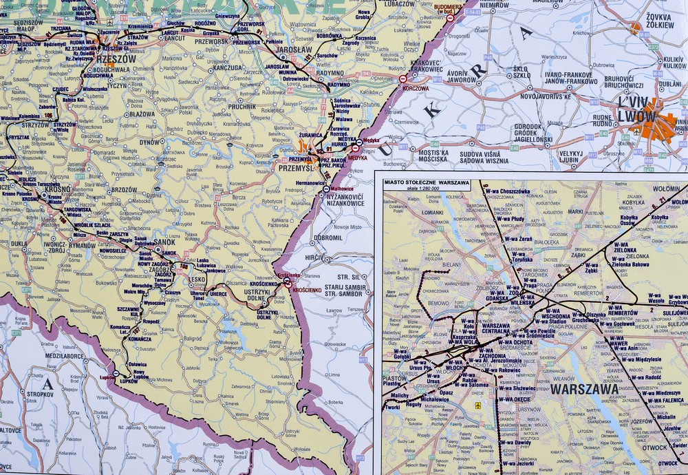 POLSKA KOLEJOWA MAPA ŚCIENNA LINII KOLEJOWYCH - Allegro.pl - Cena: 89 ...