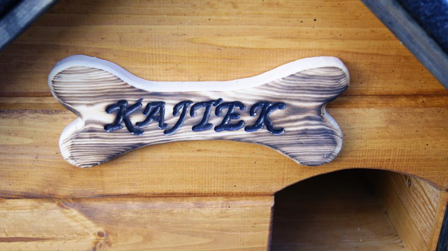 Табличка на будку собаки с именем своими руками - фото