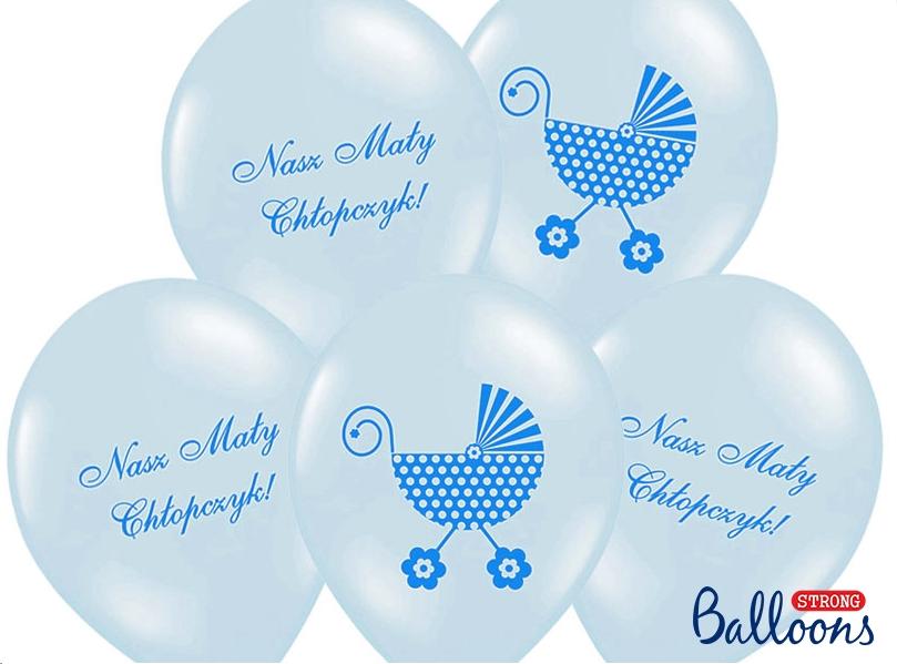 BALON BABY SHOWER nasz mały chłopczyk 5 szt Roczek (5901157494627 ...