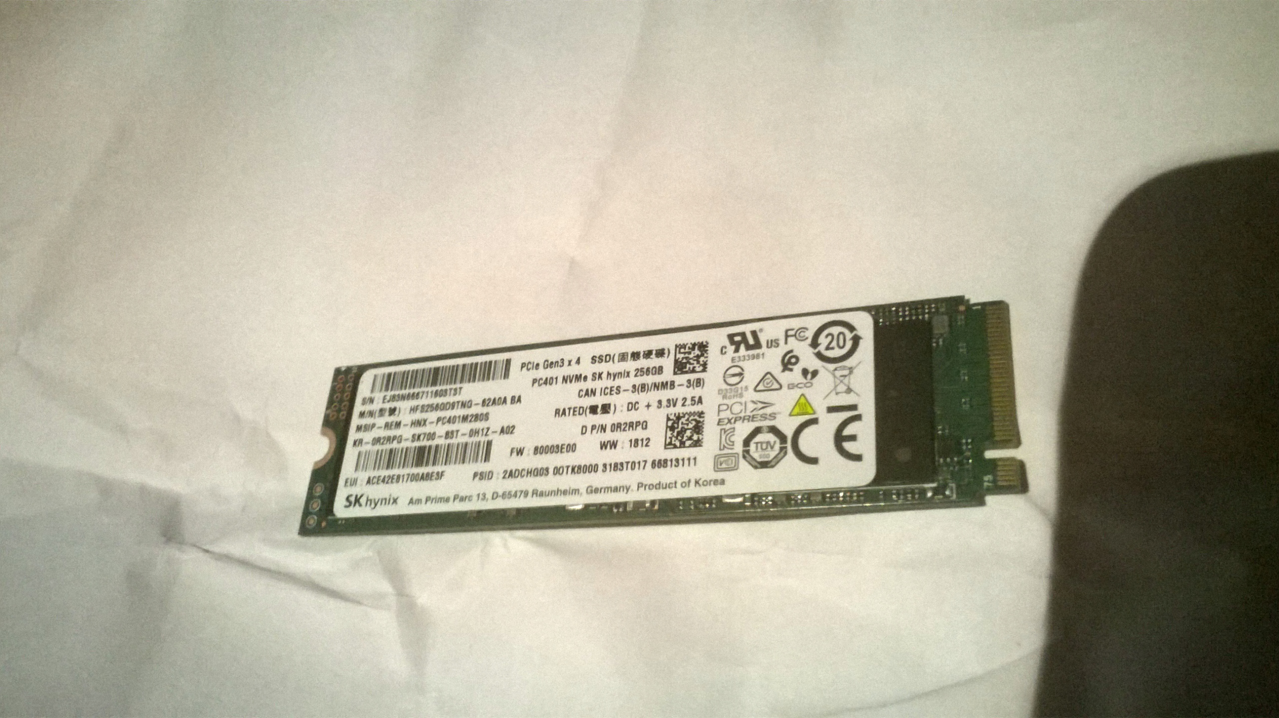 Dysk SSD SK Hynix PC401 NVMe 256GB PCIex 3.0 x4 - 7459017997 ...
