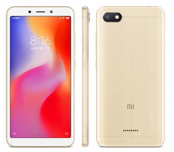 Xiaomi RedMi 6A 32GB+2GB Global EU Złoty - 7493360243 - oficjalne ...