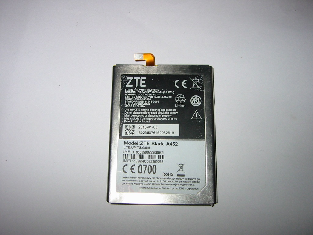 ZTE Blade X3 A452 D2 Q519T E169-515978 BATERIA - 7317337548 - oficjalne ...