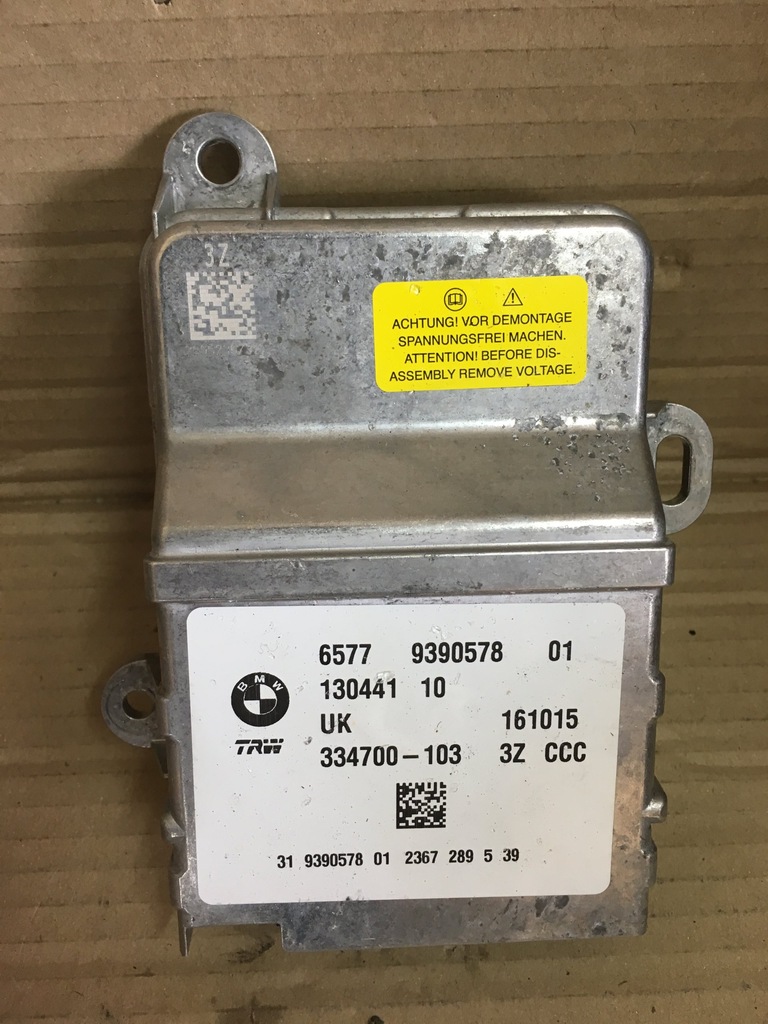 BMW F45 F46 MINI F55 MODUŁ SENSOR AIRBAG 9390578 - 7339447985 ...