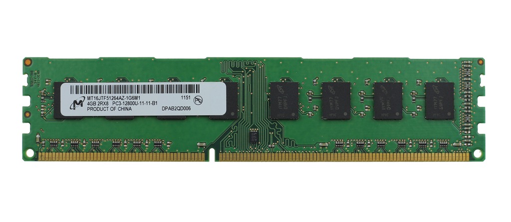 4GB 1600MHz DDR3 2Rx8 MICRON PC3-12800U 11-11-B1 - 7157840563 - oficjalne archiwum Allegro