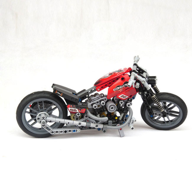 Klocki TECHNIC Motor Motocykl 378 elem DECOOL 3354 - 7061504118 - oficjalne archiwum Allegro
