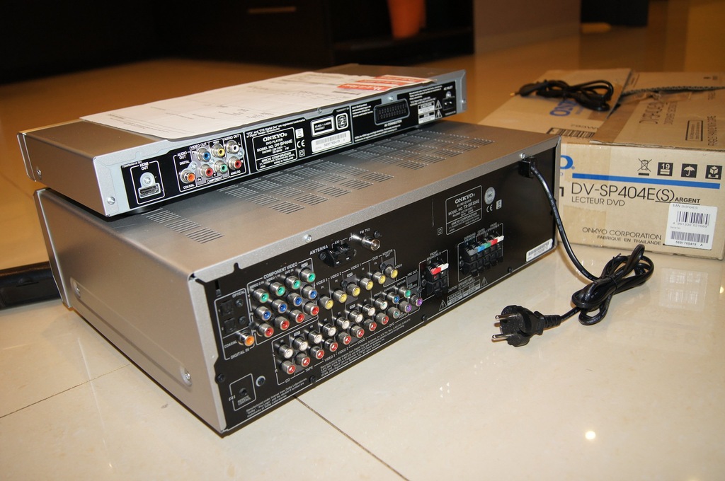 Zestaw Onkyo Amplituner TX-SR304E + DVD DV-SP404E - 7290554628 - oficjalne archiwum Allegro