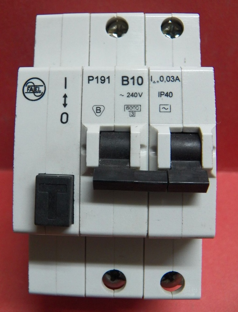 Wyłącznik różnic-prądowy P191 B10A 30mA FAEL antyk - 7323657910 ...