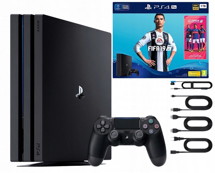 SONY PS4 PRO 1TB + FIFA 19 PL NAJNOWSZY MODEL - 7672291092 - oficjalne ...