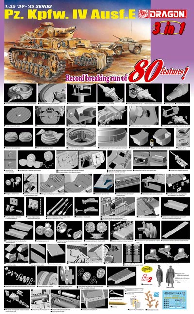 Dragon 6264 Pz.Kpfw.IV Ausf.E (3 in 1) 1/35 RZADKI - 7284650912 ...