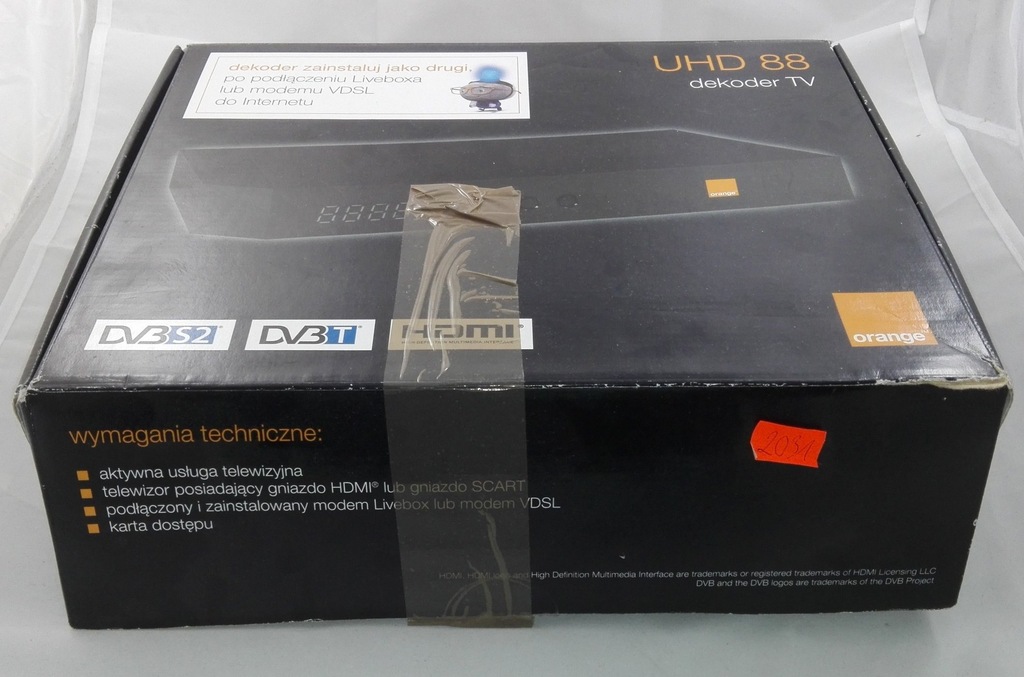 Sagemcom UHD 88 Orange dekoder pilot zasilacz - 7355387203 - oficjalne ...