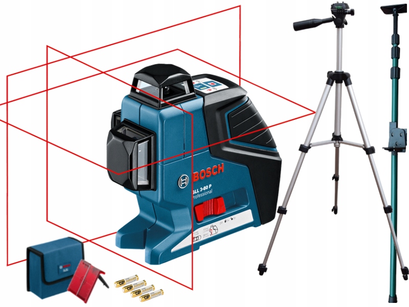 BOSCH GLL 3-80 LASER KRZYŻOWY 360 SUPER ZESTAW - 7286809462 - oficjalne archiwum Allegro