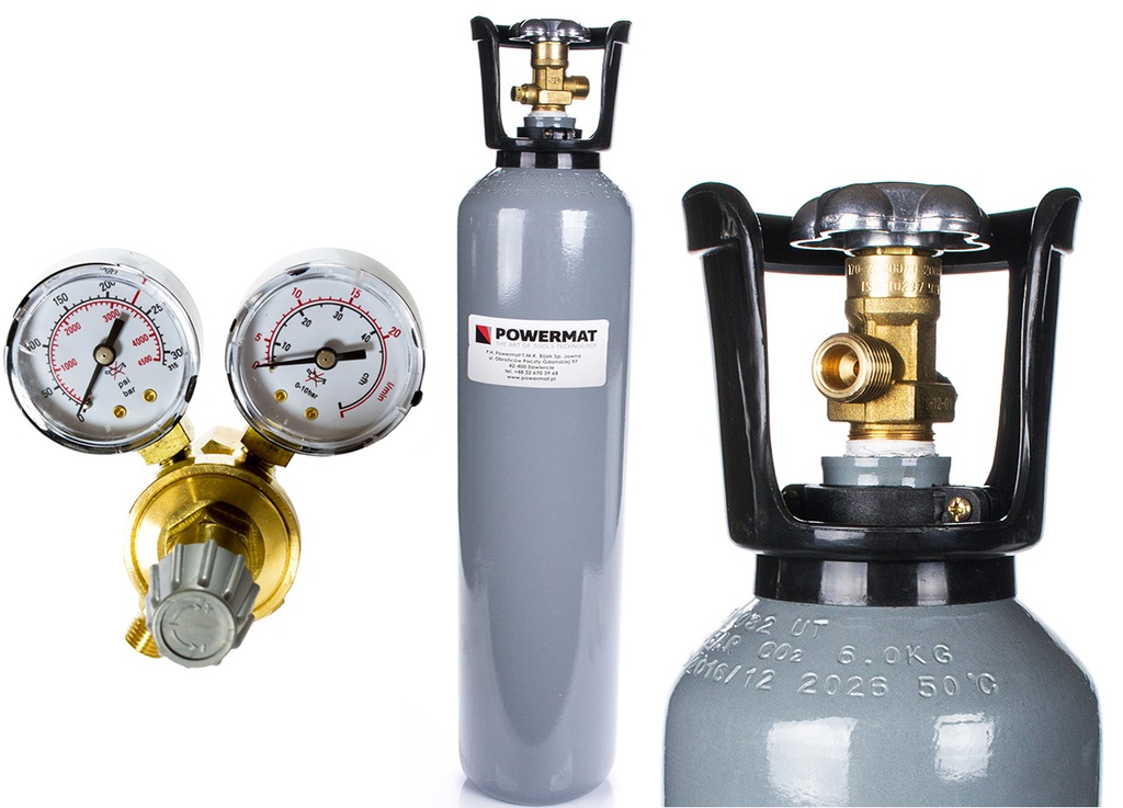 BUTLA DWUTLENEK WĘGLA CO2 8L pełna+ REDUKTOR nowa! - 7017024642 - oficjalne archiwum Allegro