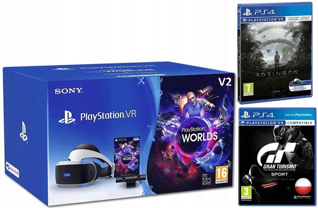 PS4 GOGLE V2 CUH-ZVR2 CAMERA V2 WORLDS TURISMO PL - 7680791361 - oficjalne archiwum Allegro