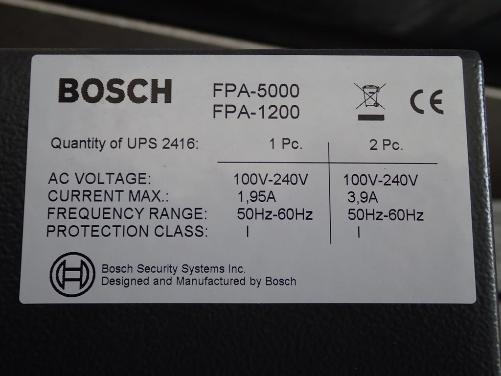 Szafa Centrala sygnalizacji pożaru Bosch FPA-5000 - 7569979553 ...