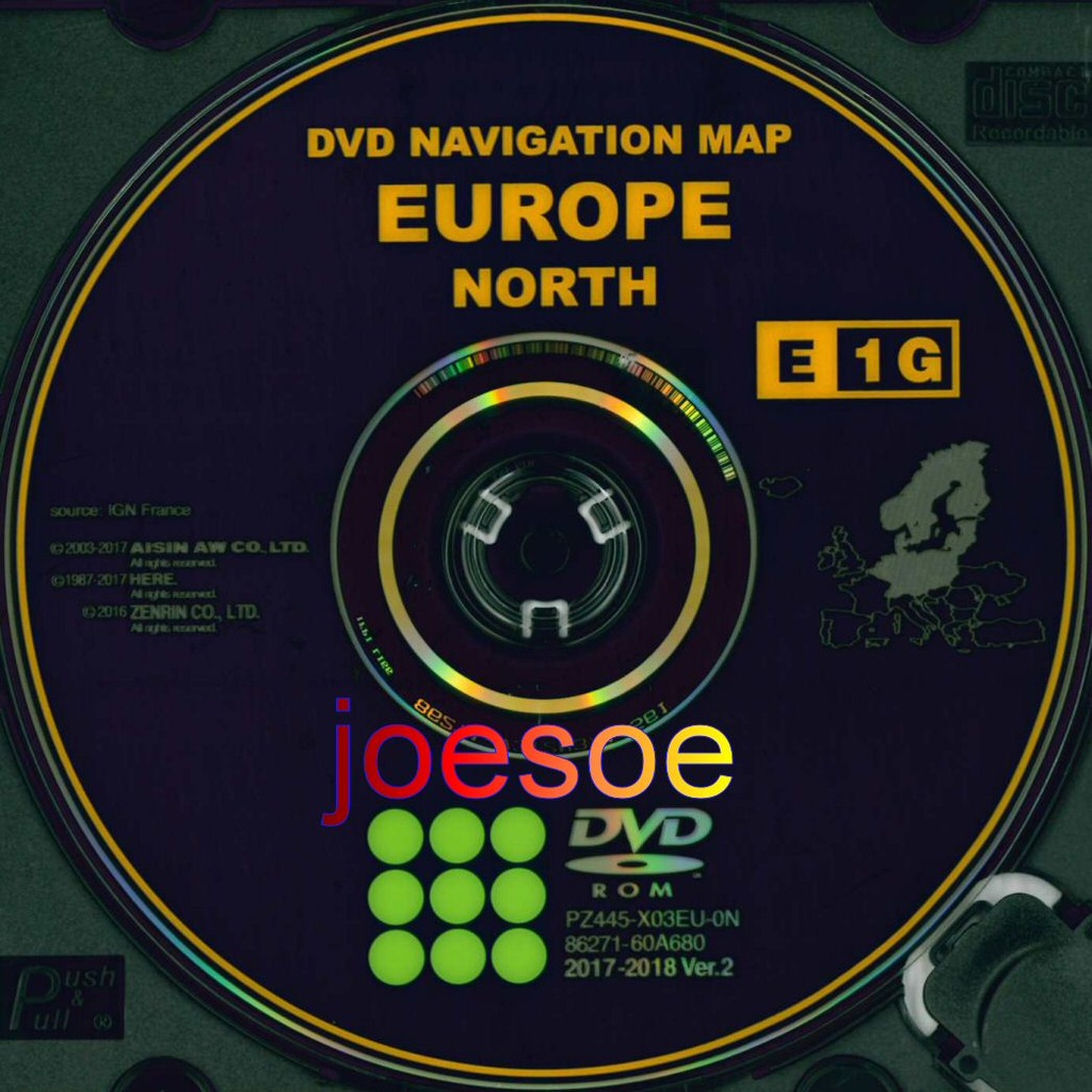 TOYOTA / LEXUS MAPA NAWIGACJA DVD E1G 2018, North - 7326366009 ...