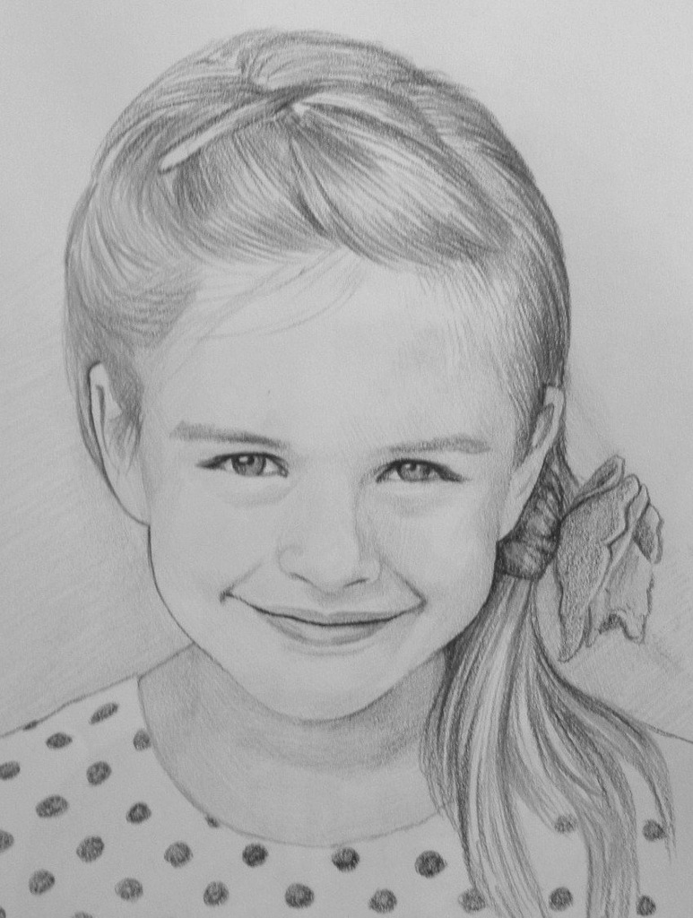 PORTRET rysowany ze zdjęcia SZKIC Rysunek ołówkiem - 6917324515 ...