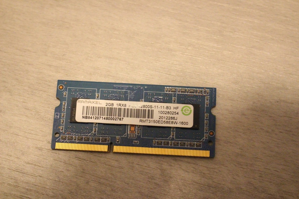 2GB DDR3 Ramaxel 1Rx8 PC3-12800S-11-11-B3 HF - 7095177949 - oficjalne ...