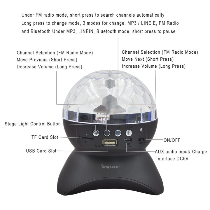 GŁOŚNIK BLUETOOTH KULA DYSKOTEKOWA DISCO LASER LED - 7179924349 ... GŁOŚNIK BLUETOOTH KULA DYSKOTEKOWA DISCO LASER LED - 7179924349 ...