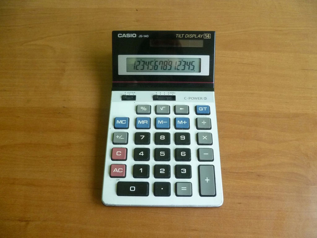 Kalkulator CASIO JS-140 14 cyfr Piękny Vintage !!! - 7493834291 ...