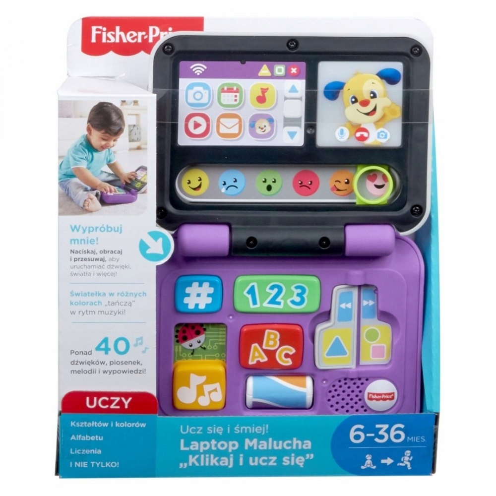FISHER PRICE LAPTOP MALUCHA KLIKAJ I UCZ SIE FXK36 - 7669706552 ...
